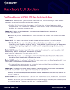 CUI solution | RackTop BrickStor Security Platform